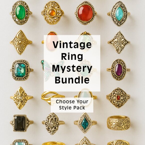 Jewelry | Vintage Mystery Ring Bundle Choose Your Aesthetic Style ...